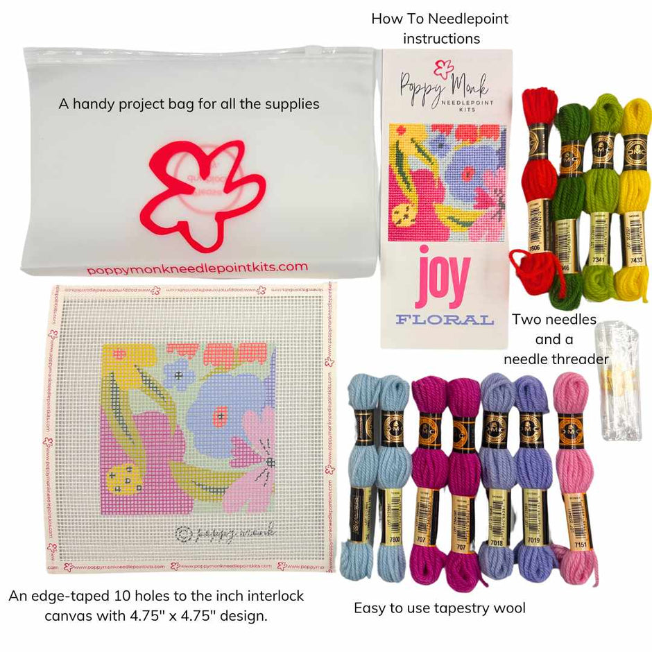 Beginner Needlepoint for Adults & Kids | Contemporary Starter Kits ...