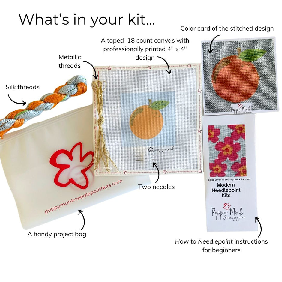 Poppy Monk Needlepoint Kits: Canvas Kits & Projects for Adults