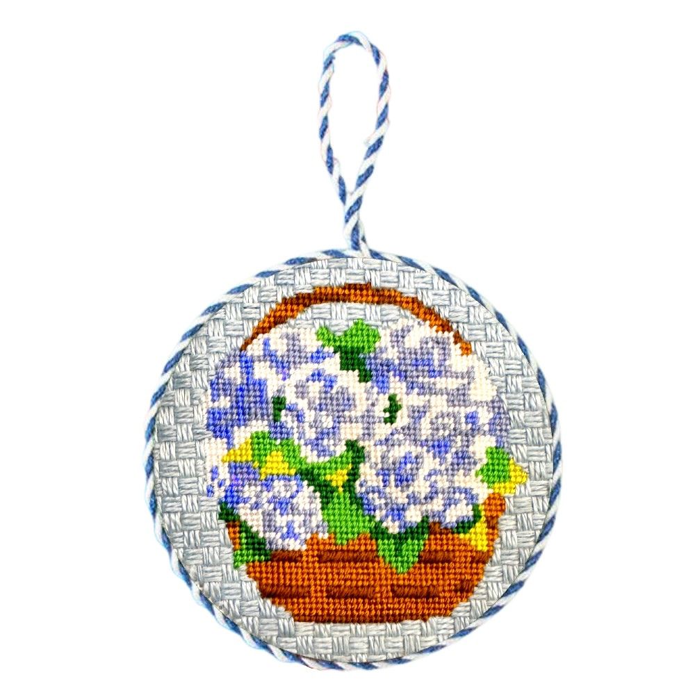 Hydrangea Basket Needlepoint Kit – Poppy Monk Needlepoint
