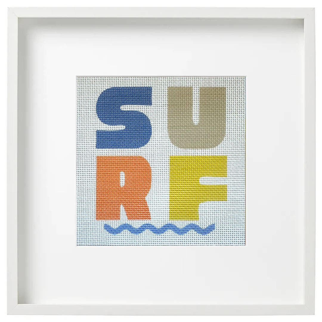 Surf Beach Sign Needlepoint Kit – Poppy Monk Needlepoint