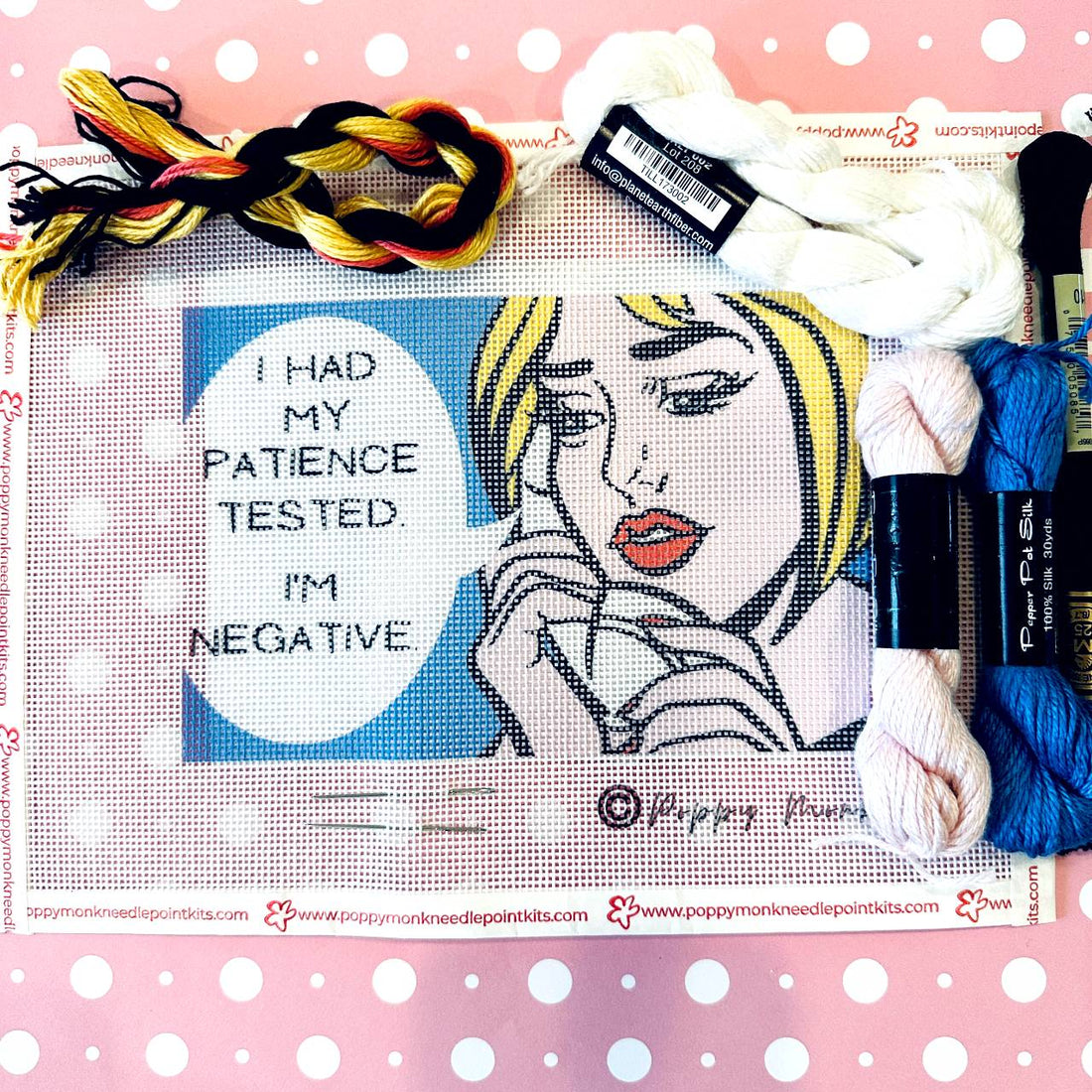 Fun Pop-Art Needlepoint Kit for Sale | Poppy Monk – Poppy Monk Needlepoint